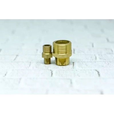 Jual Double Nepel Reduce 1/2" x 1/4" Kuningan Drat MALE | Shopee Indonesia