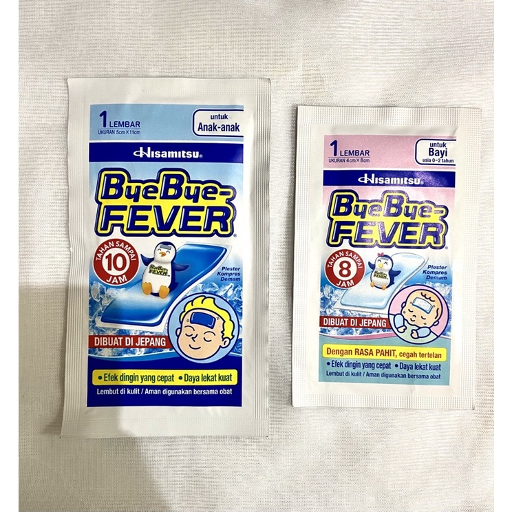 Jual Bye Bye Fever Hisamitsu Plester Kompres Demam Bayi Anak / ByeBye ...