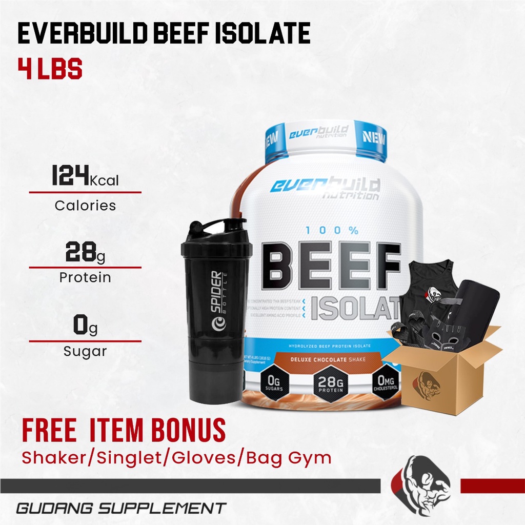 Jual Everbuild Beef Isolate 4 Lbs Whey Protein Isolate Ultra Premium ...