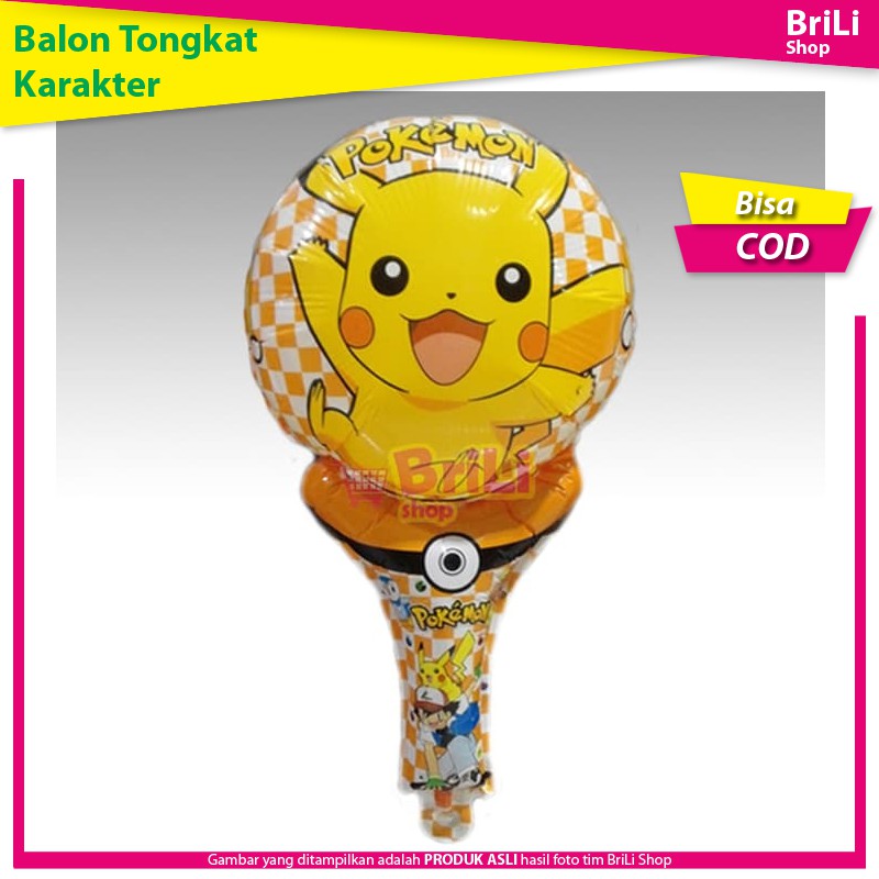 Jual Balon Pentung Karakter Pokemon Pikachu Pentungan Tongkat Foil ...