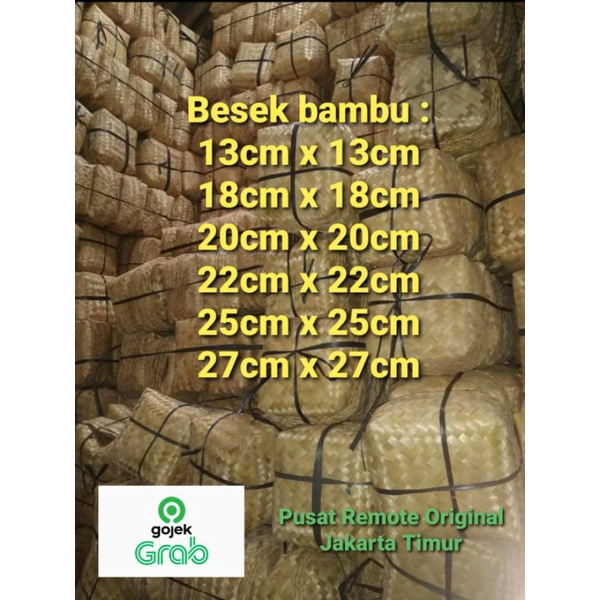Jual BESEK BAMBU 13x13 18x18 20x20 22x22 25x25 27x27 BESEK CATERING ...