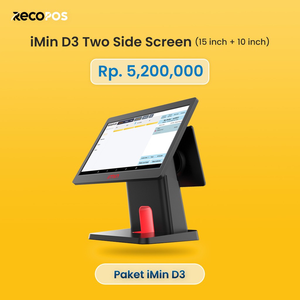 Jual MESIN KASIR RECO POS IMIN D3 2 LAYAR | Shopee Indonesia