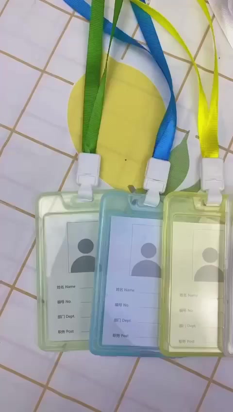 Jual MMM Name Tag Id Card Transparant Gantungan Kartu Nama Plastik ...