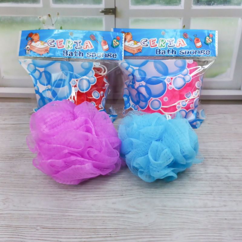 Jual Spon Mandi Jaring Polos Warna Isi 1Pcs | Shopee Indonesia