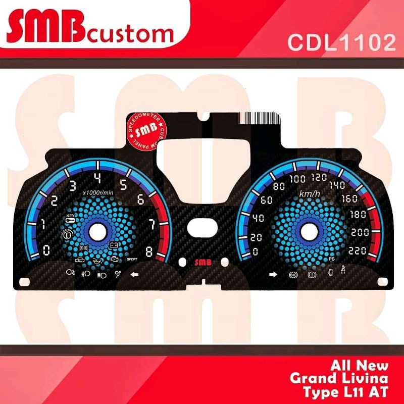 Jual Panel Speedometer Custom 3D All New Grand Livina L11 - CDL1102 ...