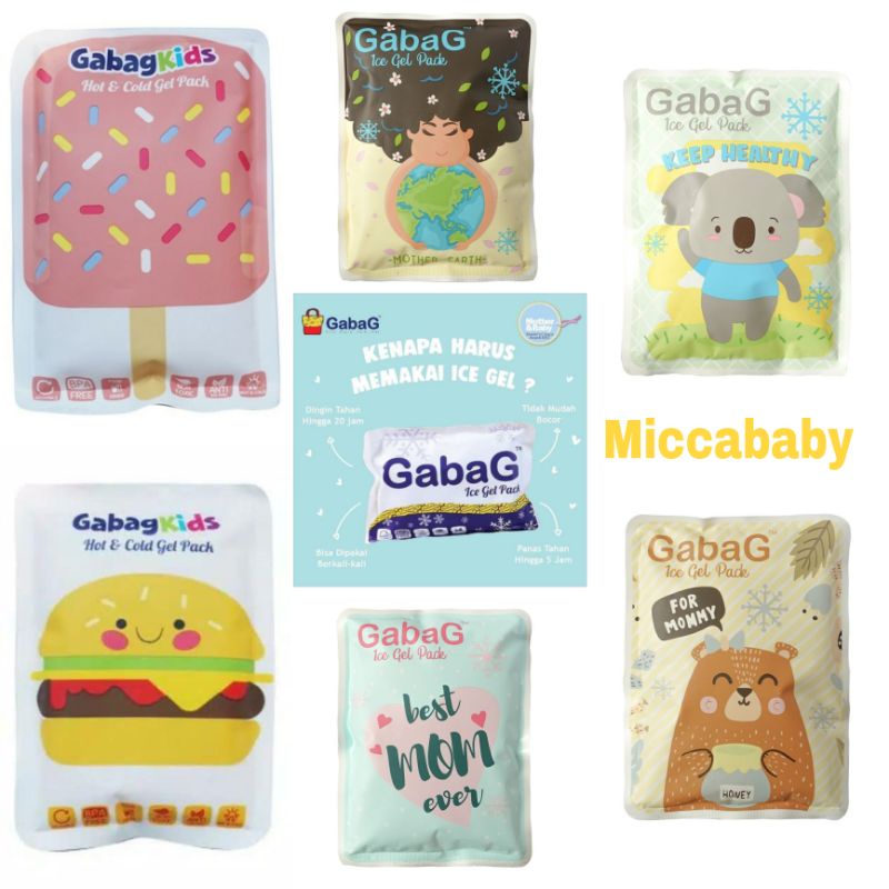 Jual Gabag Ice Gel Pack Hot Cool 500 dan 200 gram Motif Baru Mini Panas ...