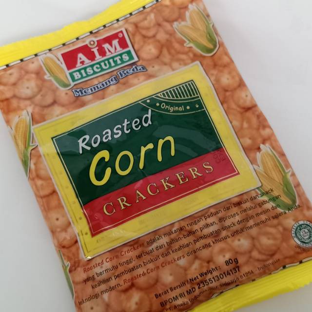 Jual AIM Biscuits Roasted Corn Crackers 80gr | Shopee Indonesia
