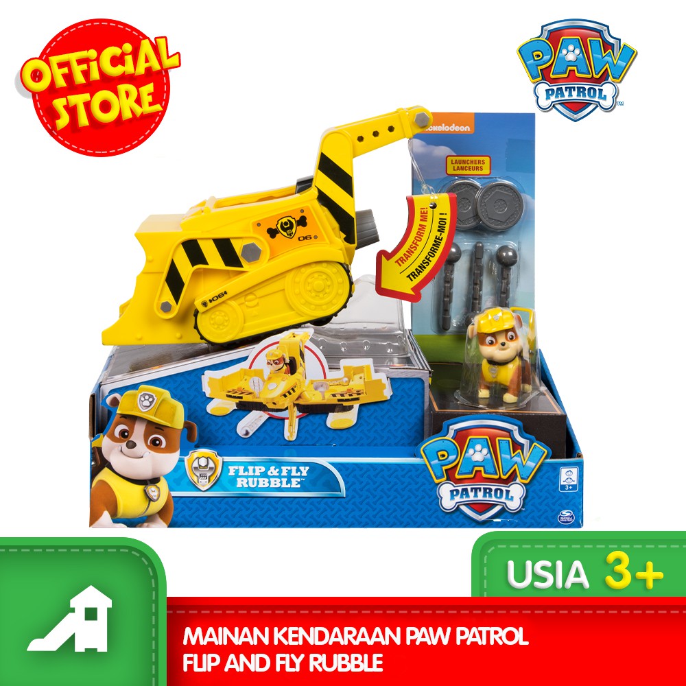 Jual Mainan Kendaraan PAW PATROL Flip And Fly Rubble | Shopee Indonesia