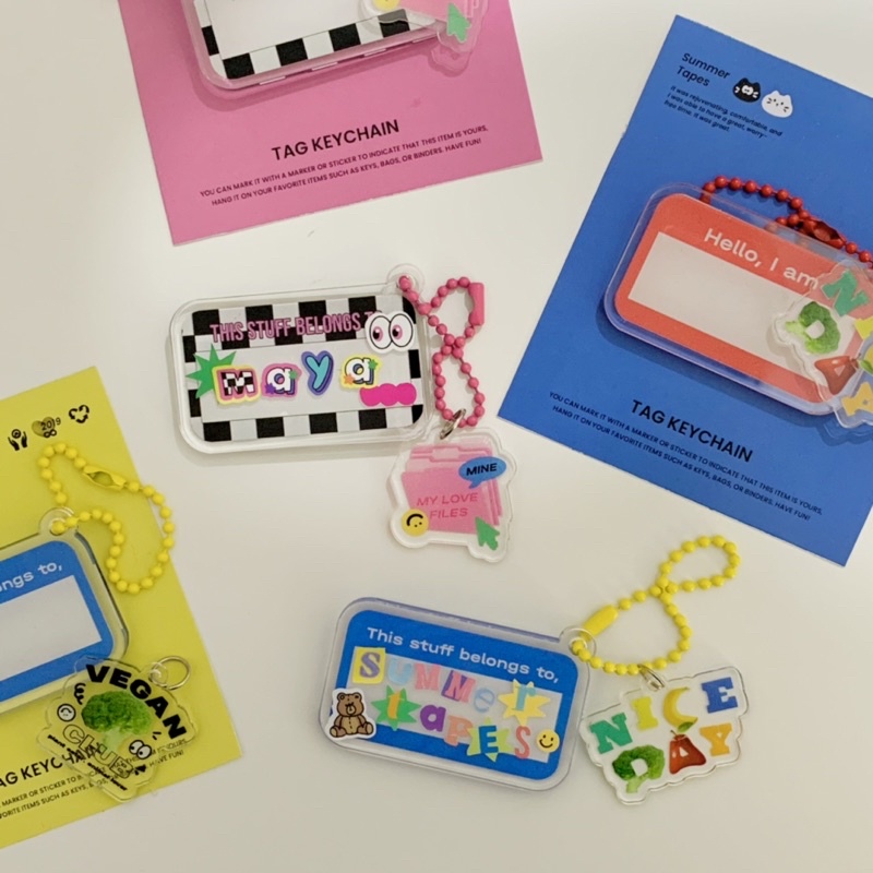 Jual Summer Tapes Tag Acrylic Keychain | Shopee Indonesia