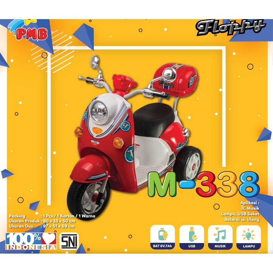 Jual Motor Aki Terlaris Motor Aki SCOOPY PMB M338 | Shopee Indonesia
