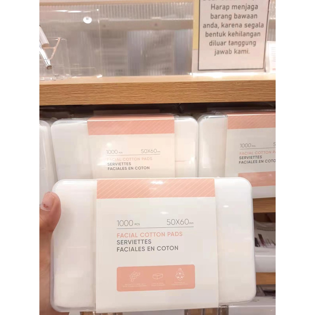 Jual MINISO FACIAL COTTON PADS 1000 PCS (KAPAS TIPIS) | Shopee Indonesia