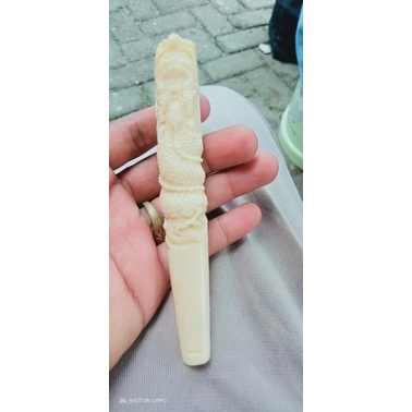 Jual Pipa Cangklong Sari Gading Ukiran Naga - High Quality | Shopee ...