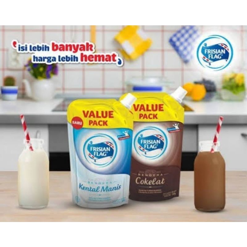 Jual susu kental manis skm frisian flag bendera 545gr besar pouch 545 ...