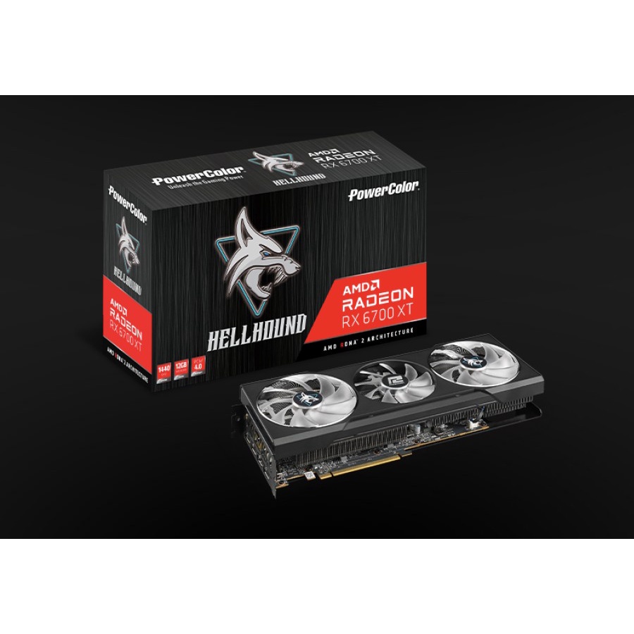 Jual VGA PowerColor Radeon RX 6700 XT RX6700XT 12GB GDDR6 HELLHOUND AMD ...