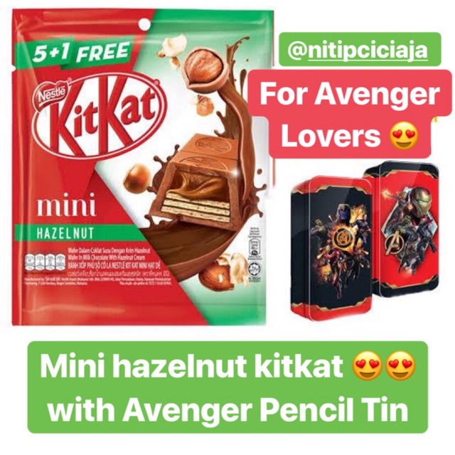 Jual KITKAT MINI HAZELNUT (PENCIL TIN) | Shopee Indonesia