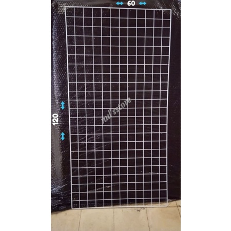 Jual WALL GRID TEBAL 120X60 RAM BESI KOTAK PUTIH PAJANGAN DISPLAY TOKO ...