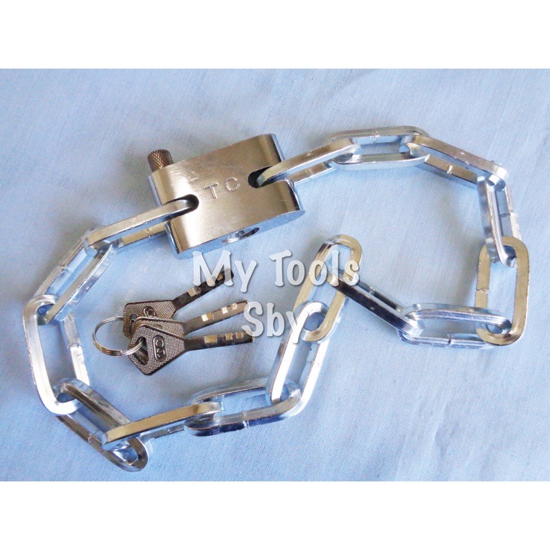 Jual Gembok Rantai Sepeda Motor Kapal Pagar Ruko Rumah 60 / 90 cm ...
