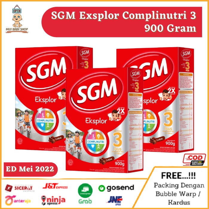 Jual SGM Eksplor 3 Plus Susu Pertumbuhan Anak Usia 3 sd 5 Tahun Vanila 900g | Shopee Indonesia