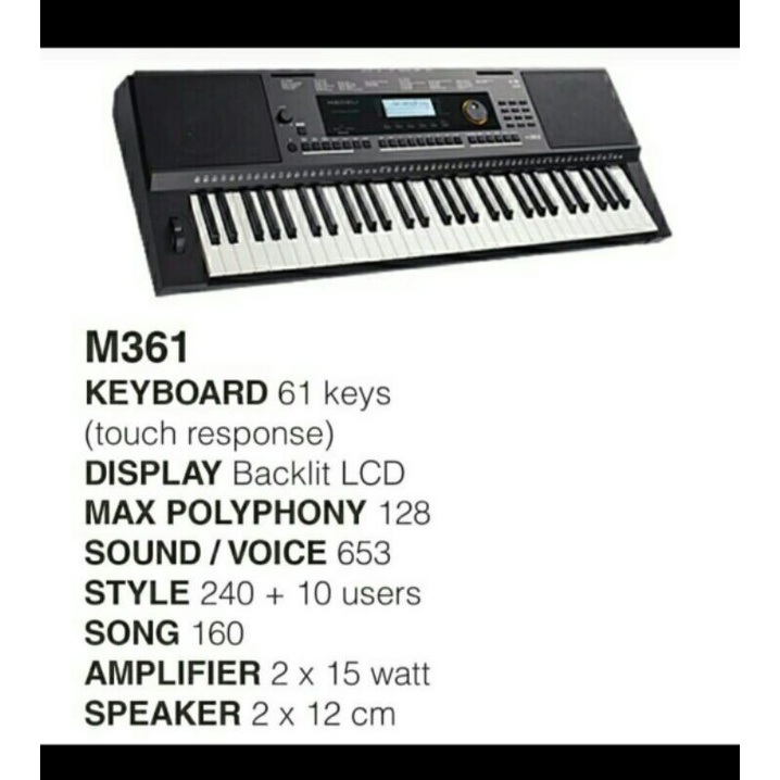 Jual Keyboard Medeli M361 Seri Terbaru sudah dpt indonesian style ORIGINAL Recomended | Shopee ...
