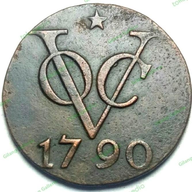 Jual [COD] Uang koin kuno Belanda Voc 1 Duit Thn 1790 Utrecth Star ...