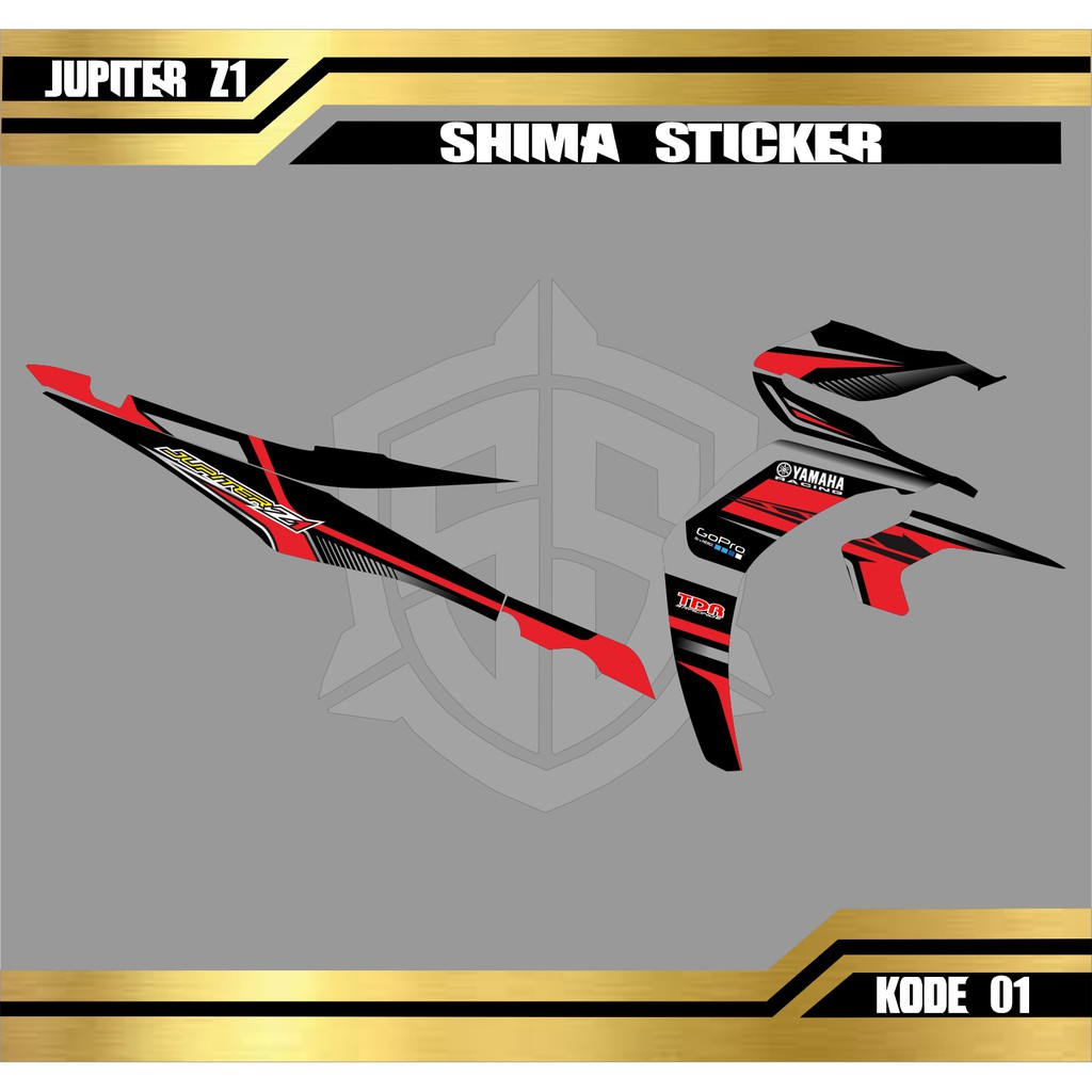 Jual [COD] Stiker JUPITER Z1 striping JUPITER Z1 motor HONDA motor ...