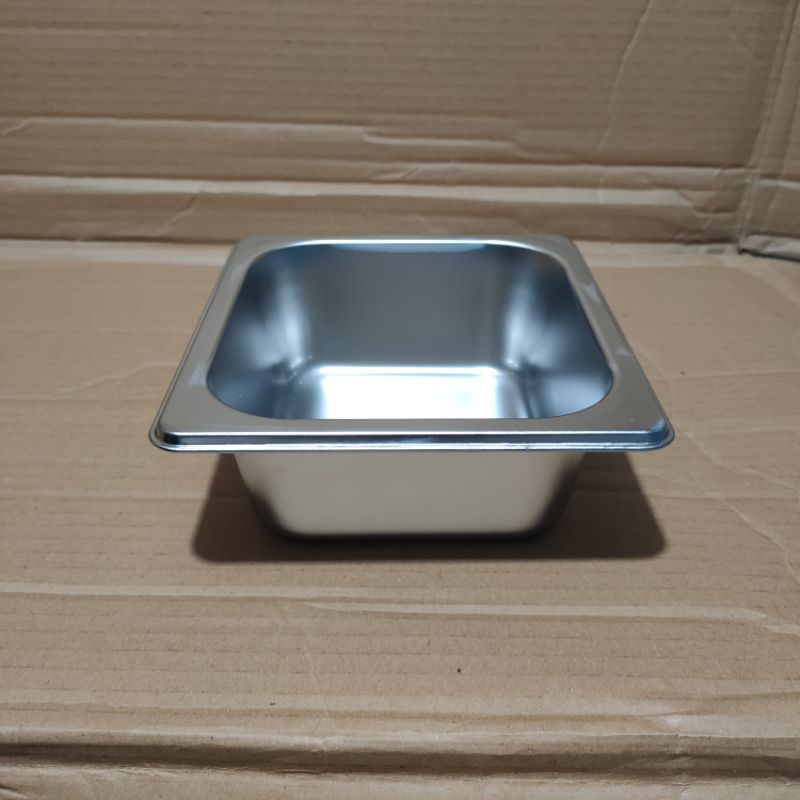 Jual Food Pan Stainless 1/6 x 6,5 cm (17,6 x 16,2 x 6,5 cm) | Shopee ...
