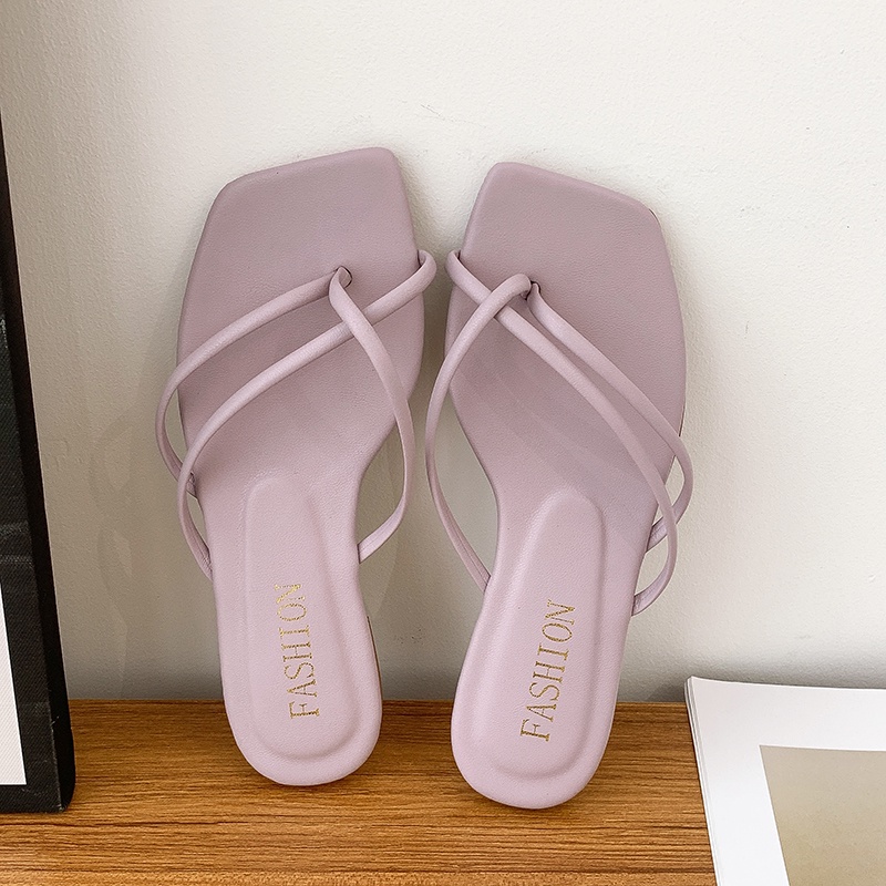 Jual REKOMENDASI Korea Women Crossover Strap Flip-Flop /Sandal Flat ...
