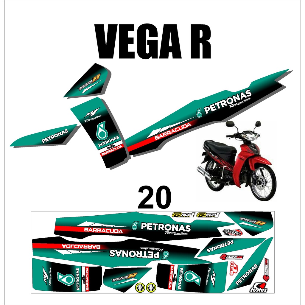 Jual (cod) VEGA R NEW. Sticker Stiker Striping Lis Variasi VEGA R NEW ...