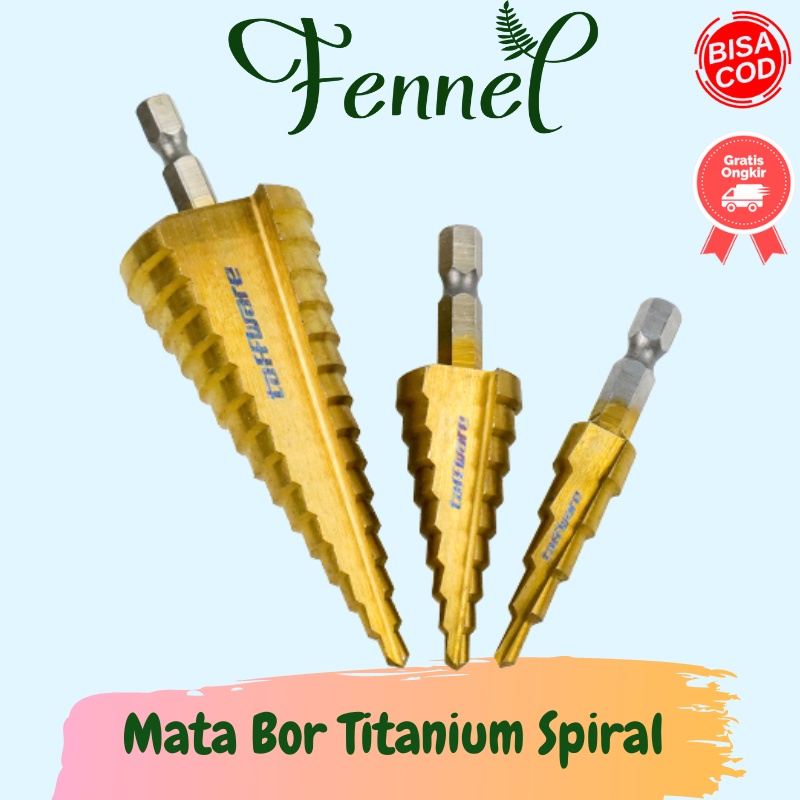 Jual Mata Bor Besi Spiral Titanium Coated 3 PCS | Shopee Indonesia