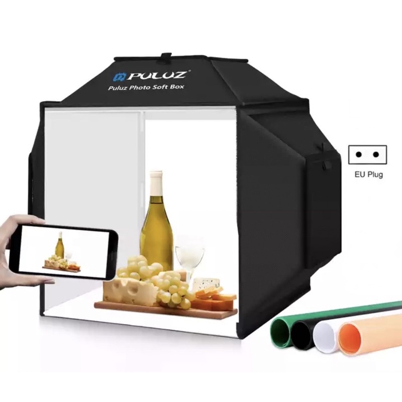 Jual PULUZ 40cm Photo Light Soft Box Kotak Foto 4 Colors Backdrop ...