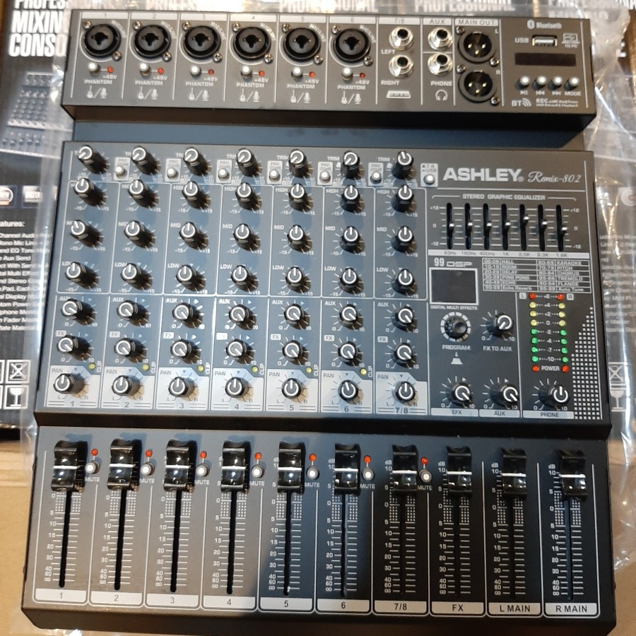 Jual Mixer Mixing 8 Channel Ashley Remix 802 USB Recording Soundcard ...