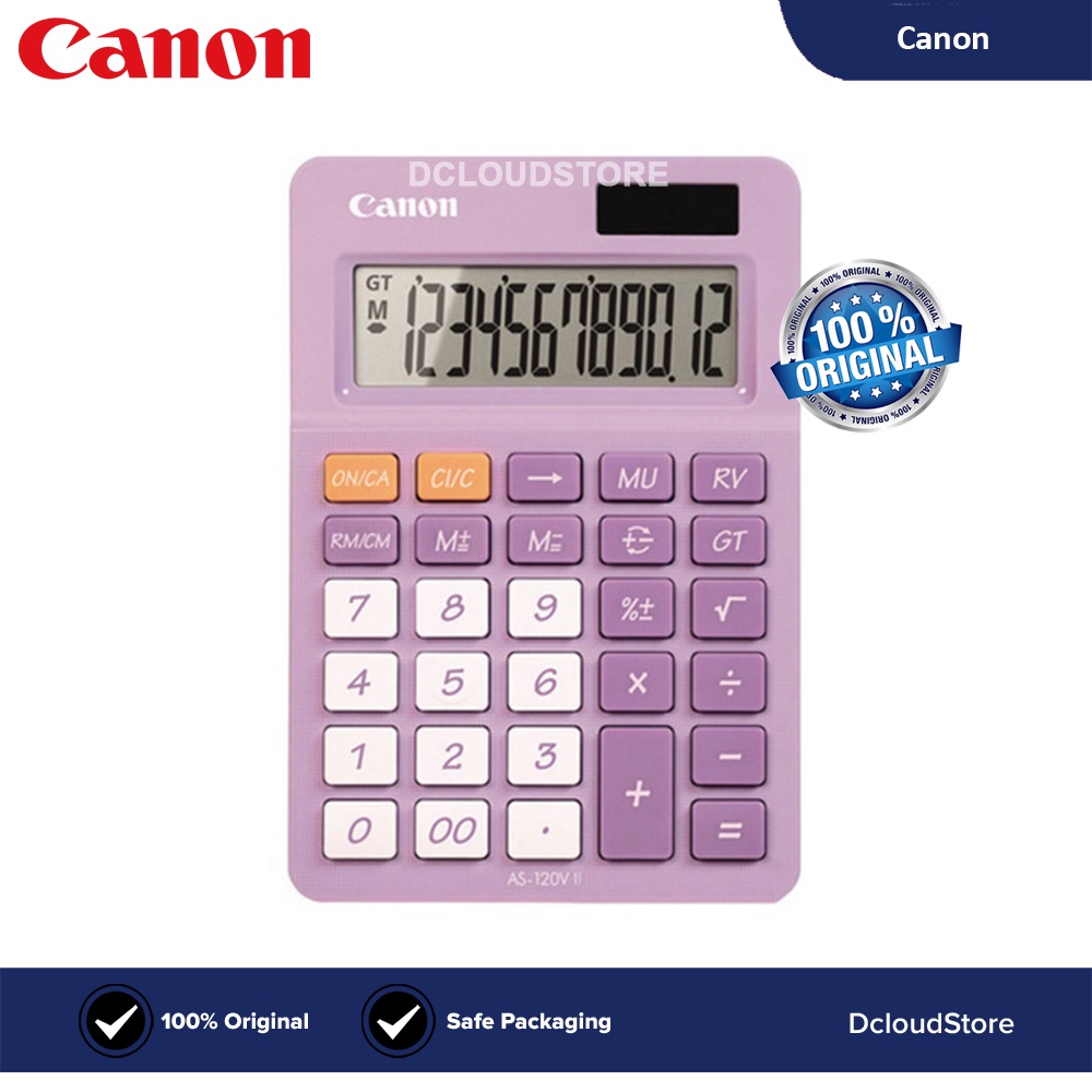 Jual Kalkulator Canon AS 120V II Ungu Calculator | Shopee Indonesia