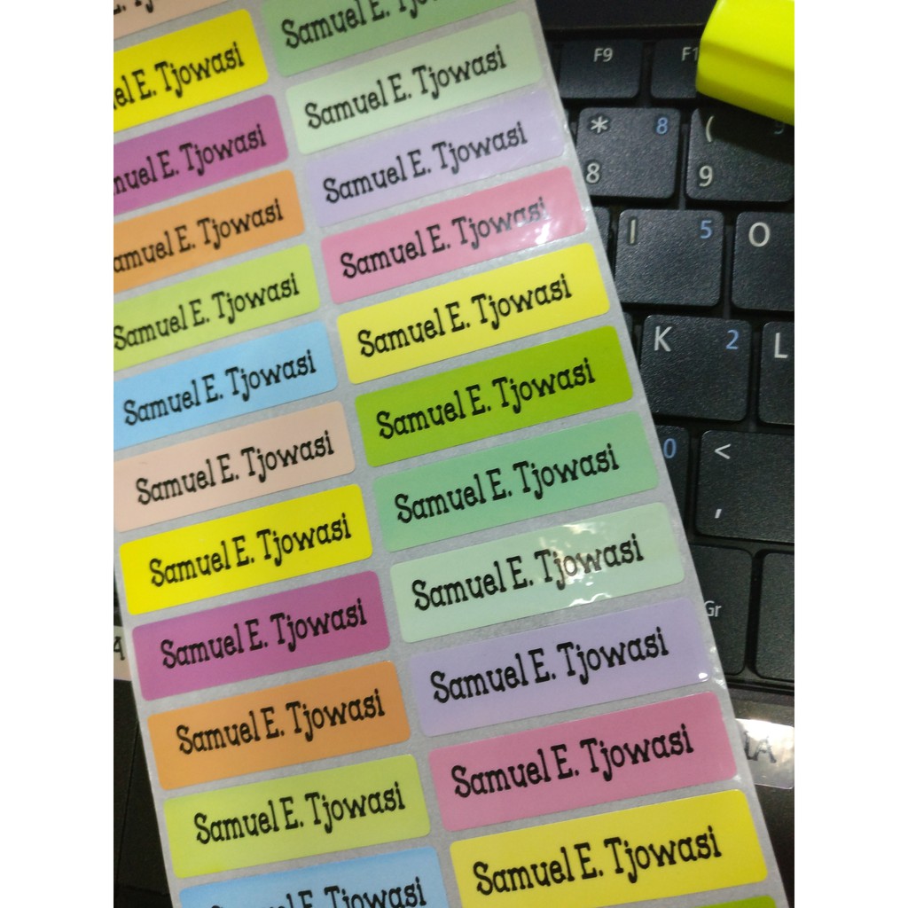 Jual Stiker Label Nama Colorfull 42pcs | Shopee Indonesia