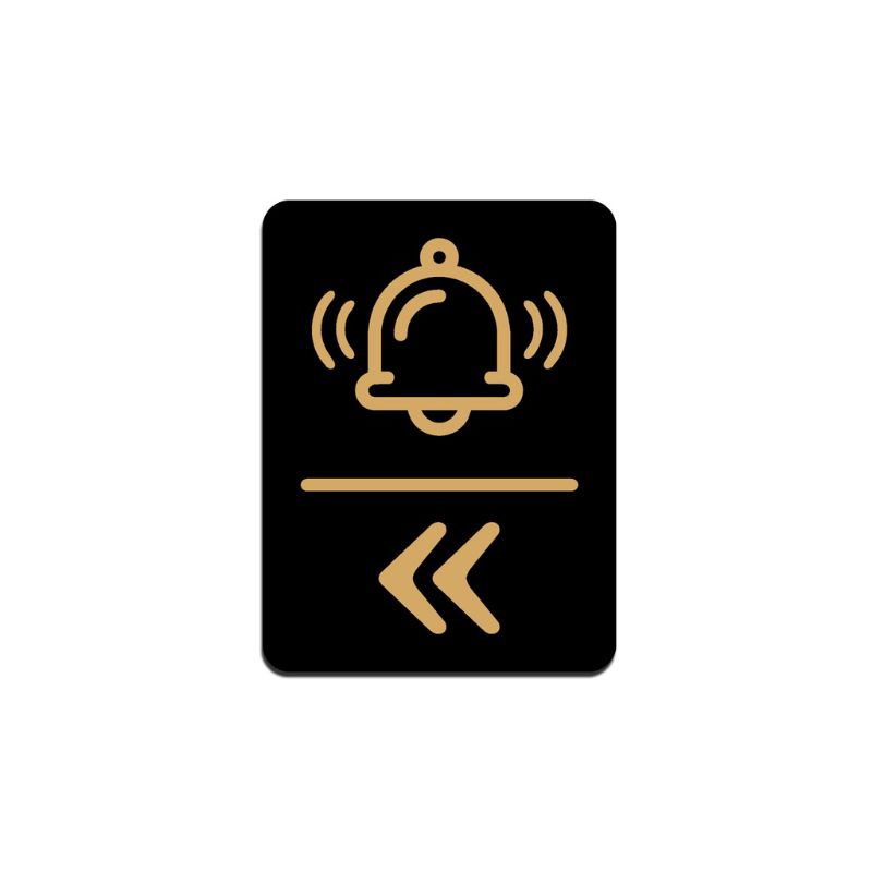 Jual Sign Akrilik Penanda Bell Rumah - BELL HITAM ARAH | Shopee Indonesia