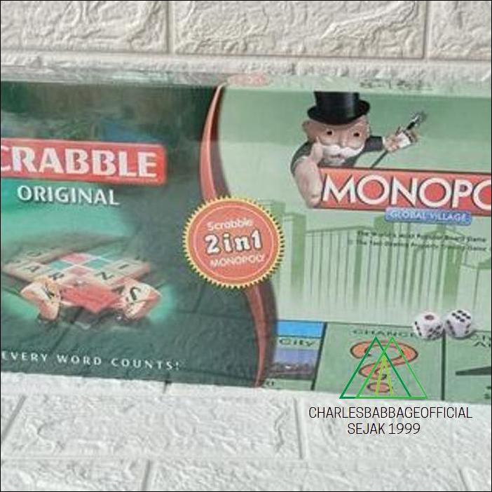 Jual Poin Amo 2In1 Monopoly & Scrabble Original 168 Mainan Game ...