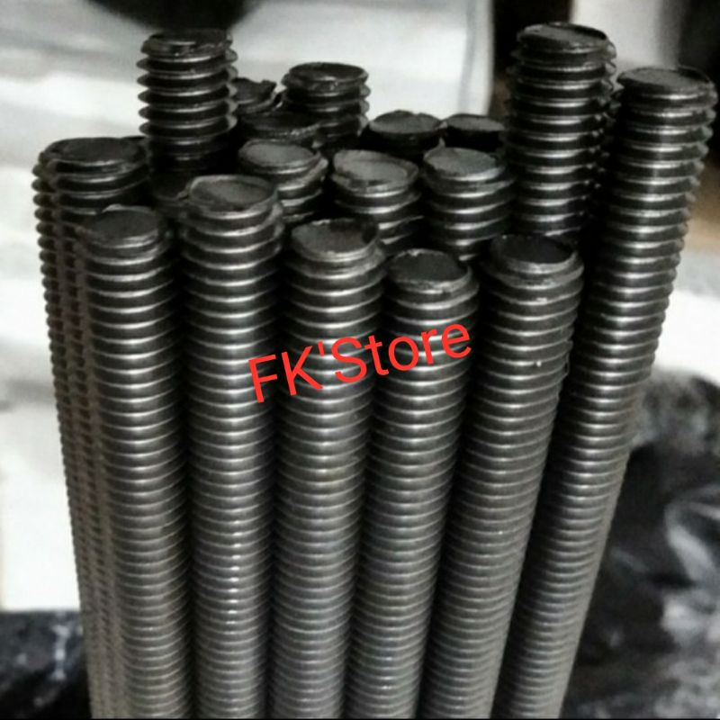 Jual Asdrat Besi Mentah 5/8 inch / Stud Bolt 5/8 inch panjang 1meter ...