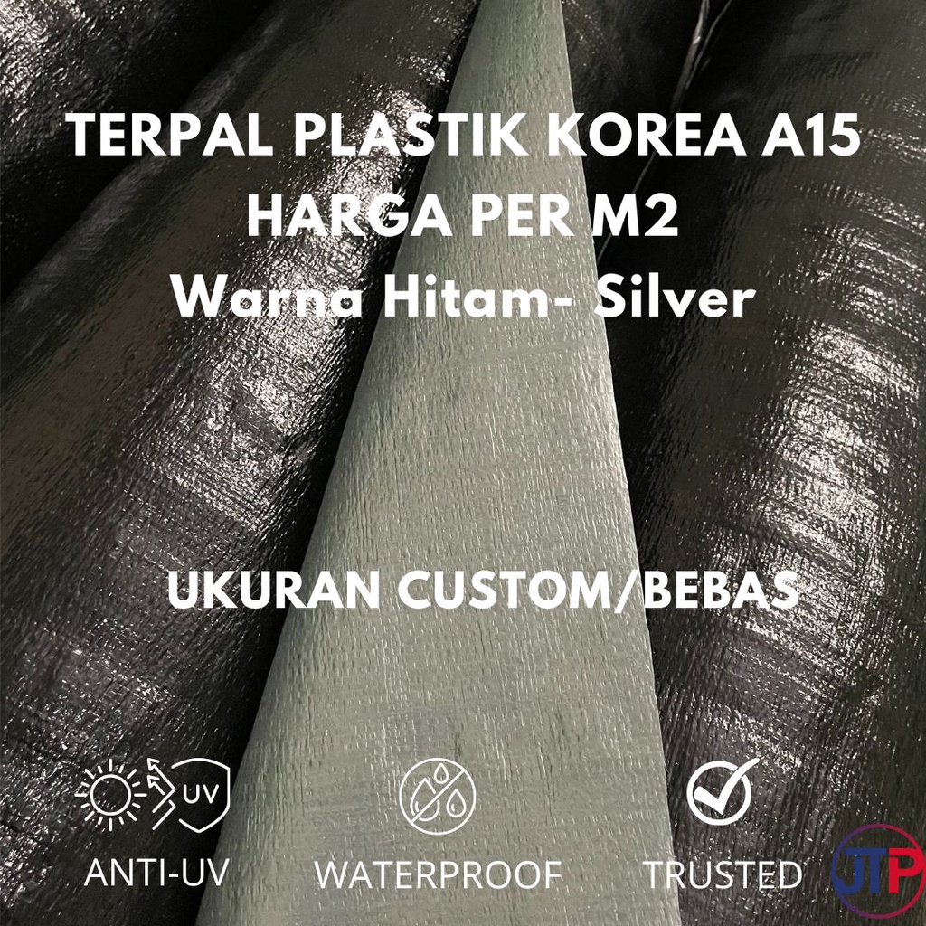 Jual TERPAL PLASTIK HITAM SILVER PREMIUM A15 Ukuran Custom Harga Per ...