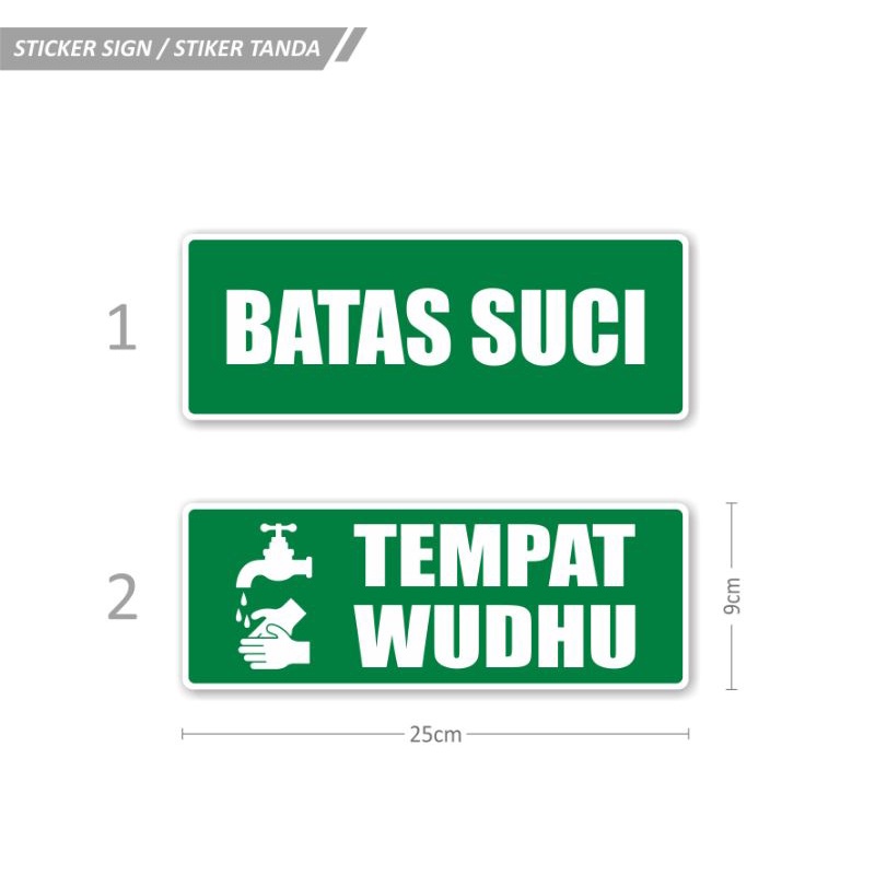 Jual STICKER TANDA SIGN PERINGATAN INFORMASI PETUNJUK MASJID DAN ...