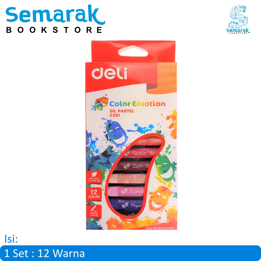 Jual Deli C201 Oil Pastel Color Emotion Krayon Tanpa Racun - 12 Warna ...