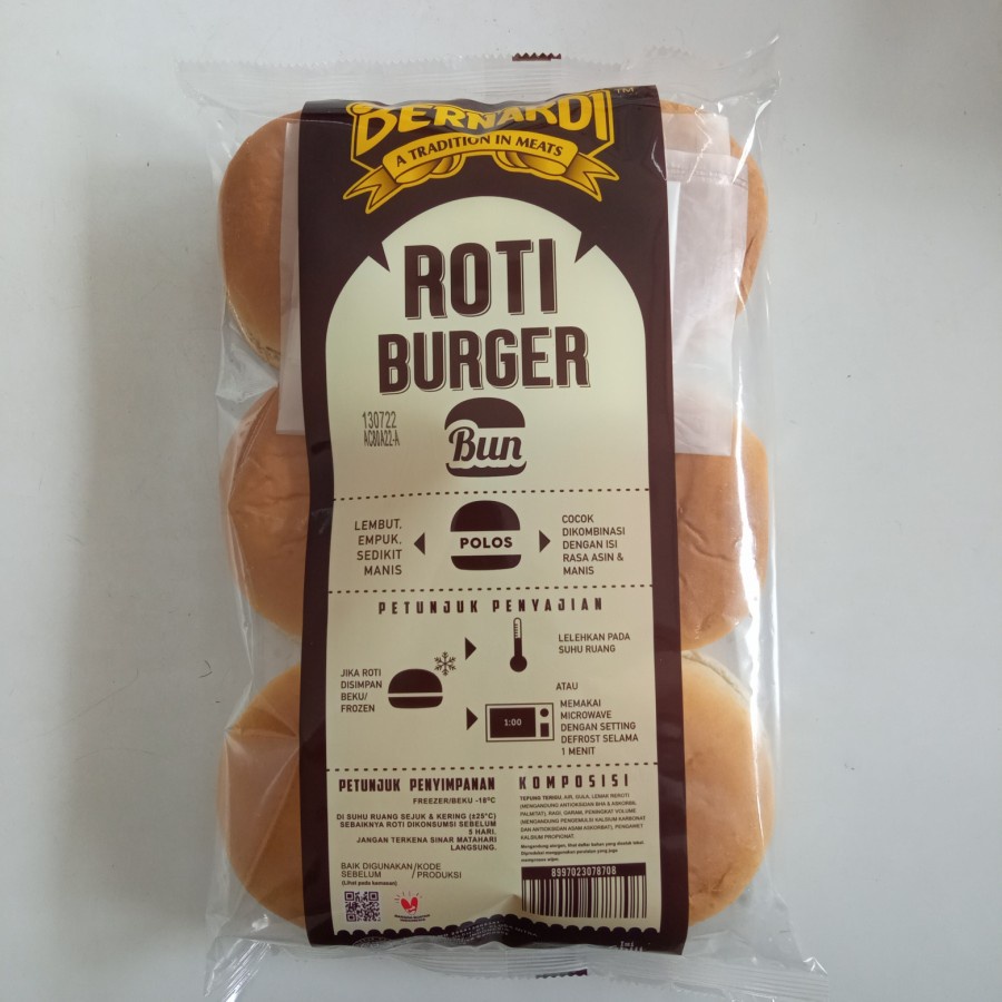 Jual BERNARDI ROTI BURGER POLOS 6 PCS | Shopee Indonesia
