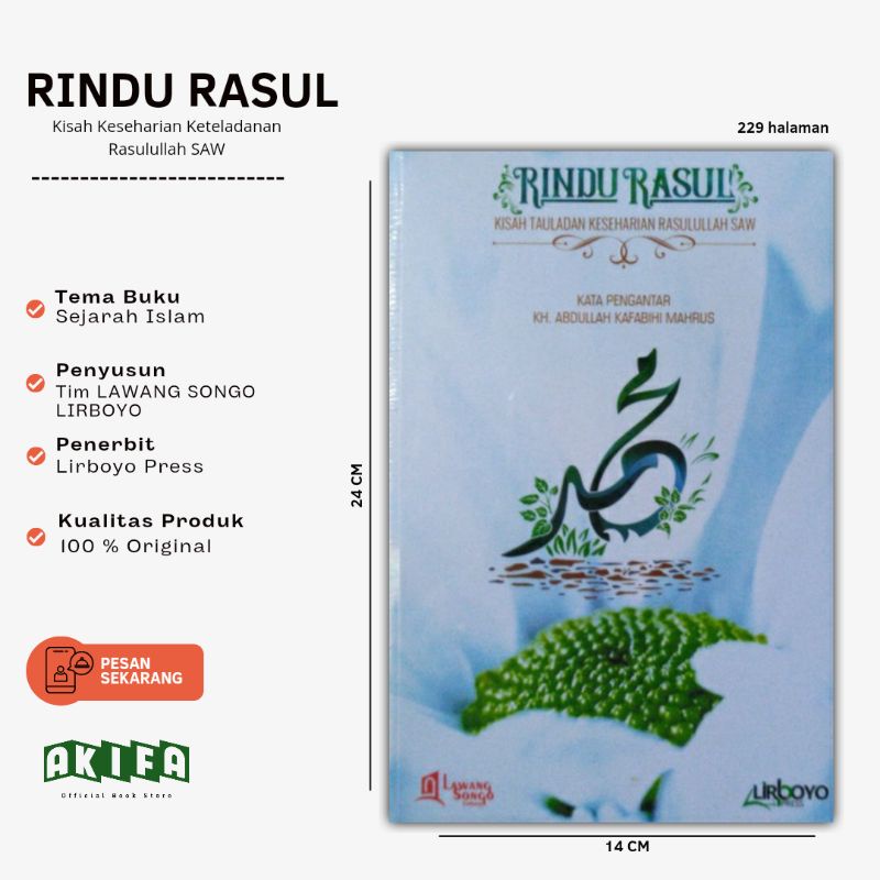 Jual RINDU RASUL; Kisah Teladan Keseharian Rasulullah SAW | Shopee ...