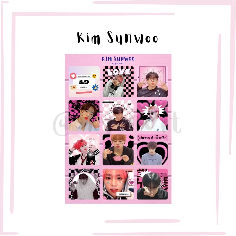 Jual THE BOYZ STICKER DECO CORE AESTHETIC STIKER PINK KISS CUT A6 ...