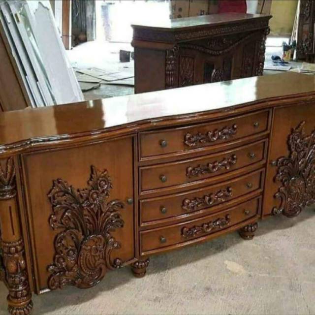 Jual Bufet bifet TV meja nakas ukir mebel meubel furniture asli jepara ...