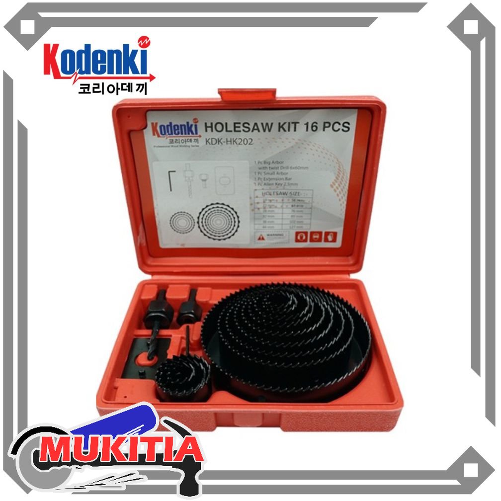 Jual Holesaw Kodenki Set 16pcs Mata Bor Pelubang Kayu Pipa Hidroponik Hole Saw Kit 16 Pcs KDK ...