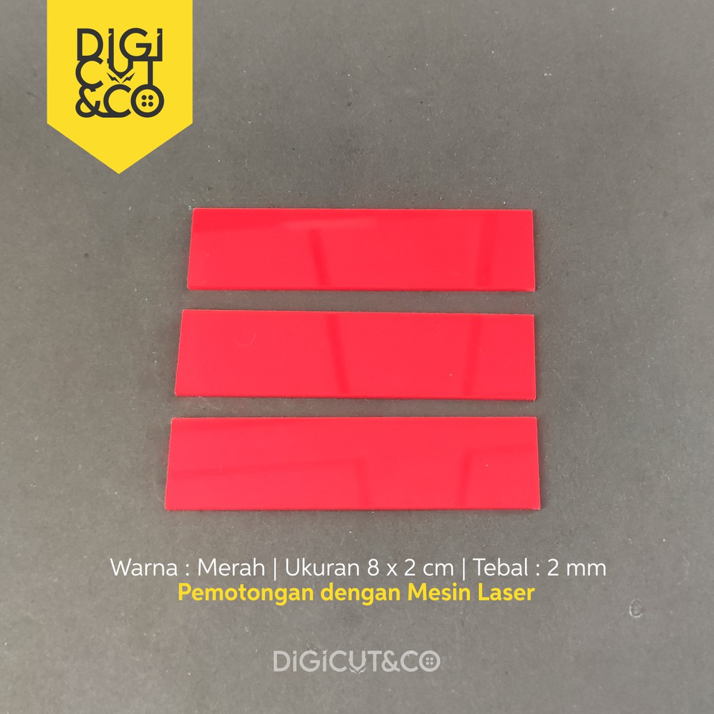 Jual Name Tag Papan Nama Polos Bahan Akrilik Warna Warni - Digicut&Co ...
