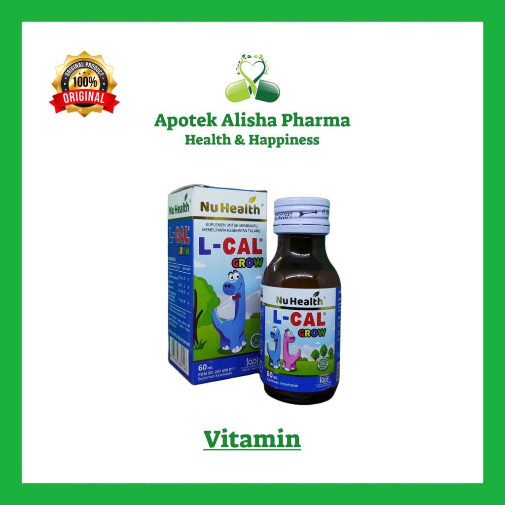 Jual L Cal Grow Sirup 60ml - Nuhealth L-Cal Grow Syrup Kalsium Jepang ...