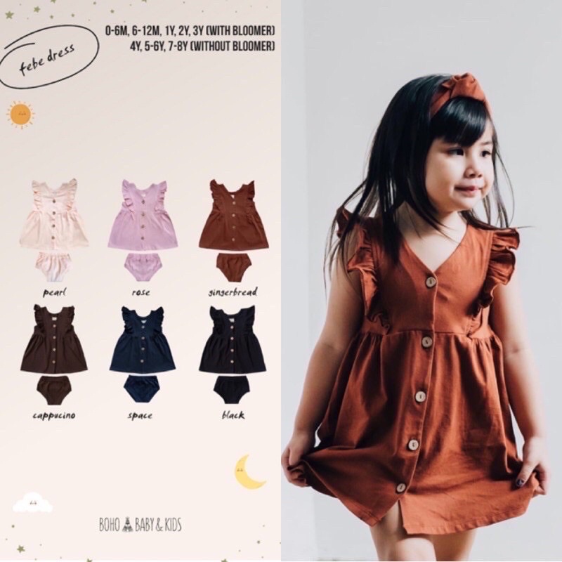 Jual Bohopanna Febe Dress Anak size 0-8Y / Dress anak Perempuan Lucu ...