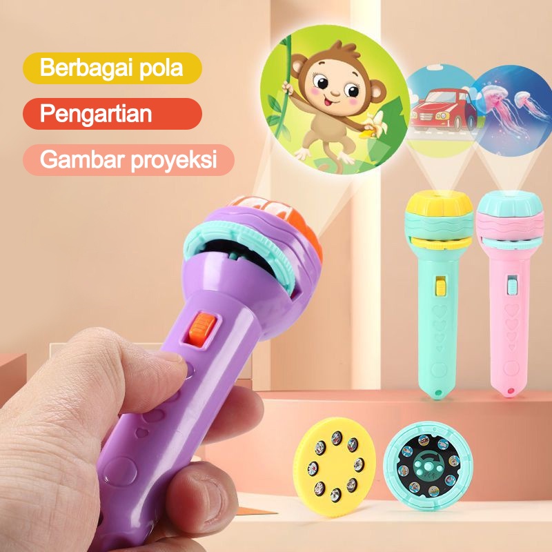 Jual Mainan Anak Senter Proyektor / Fun Flashlight / Mainan Proyektor ...