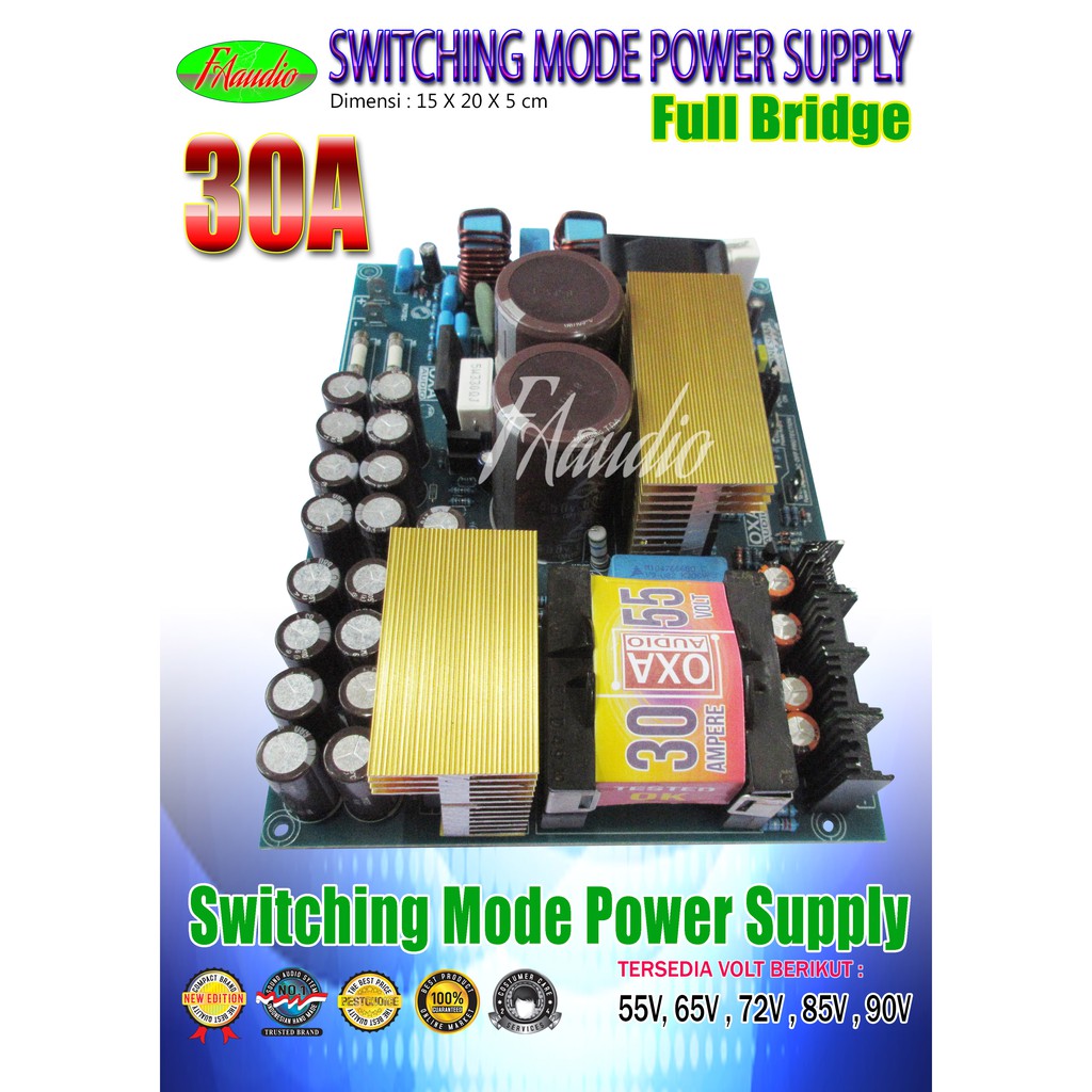 Jual Switching Power Amplifier SMPS 30A FULLBRIDGE Cocok untuk Class D ...