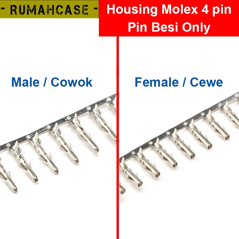 Jual HOUSING MOLEX 4 PIN BESI MALE FEMALE HEAD POWER KONEKTOR IDE 4P ...